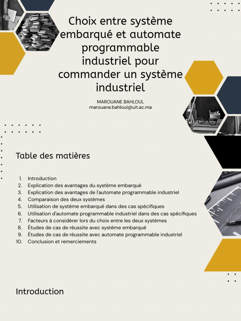Choix Entre Système Embarqué Et Automate Programmable Industriel Pour Commander Un Système ...