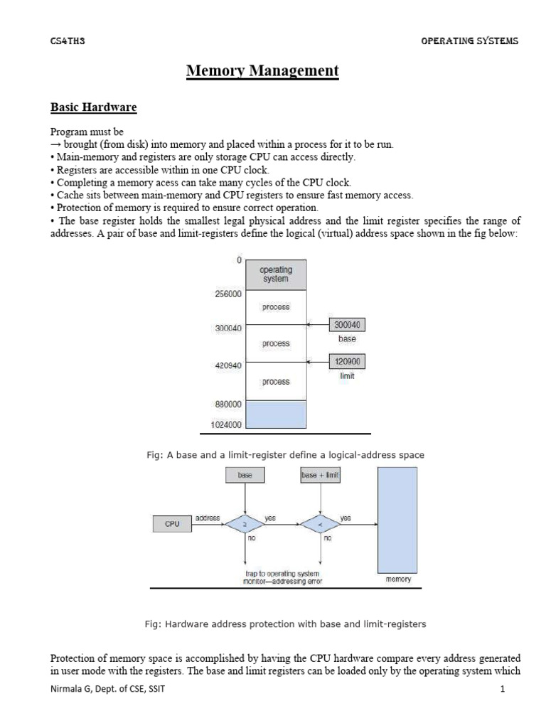 Memory Management 4th | PDF | Library (Computing) | Process (Computing)