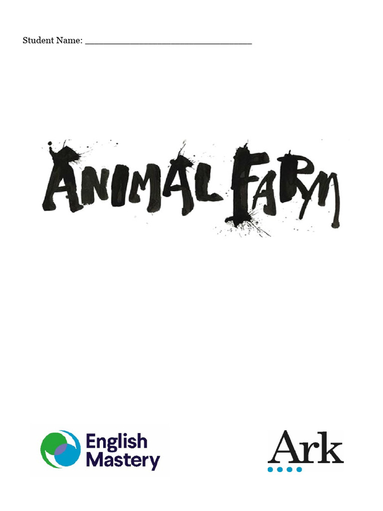 Student Guide to Orwell's Animal Farm | PDF | George Orwell