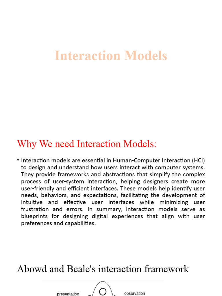 Interaction Models Pdf Humancomputer Interaction System 3861