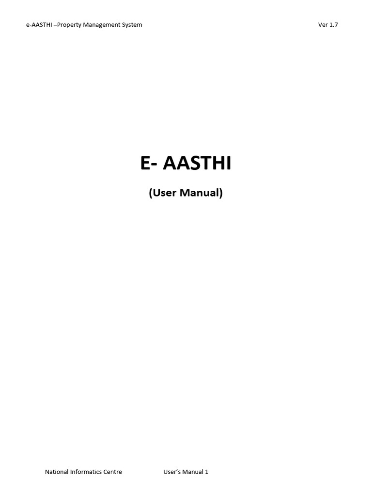 User-Manual For E-Aasthi | PDF