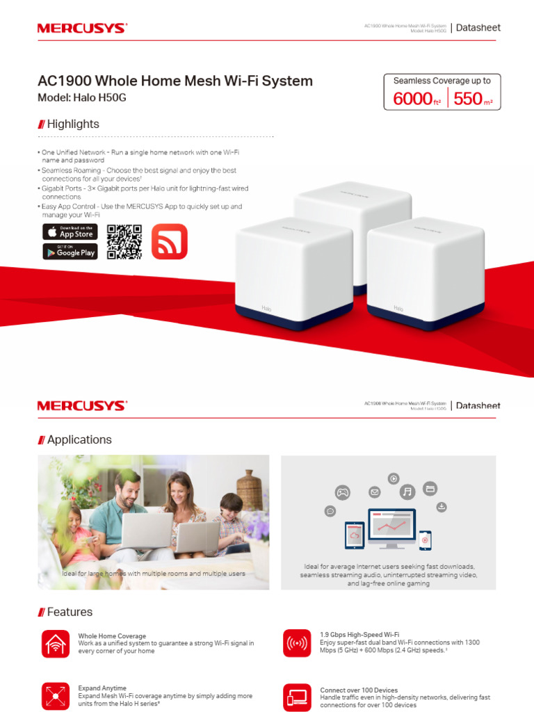 Halo H50G (3-Pack) (EU) 1.0-Datasheet20210708032447 | PDF | Wi Fi | Computer Network