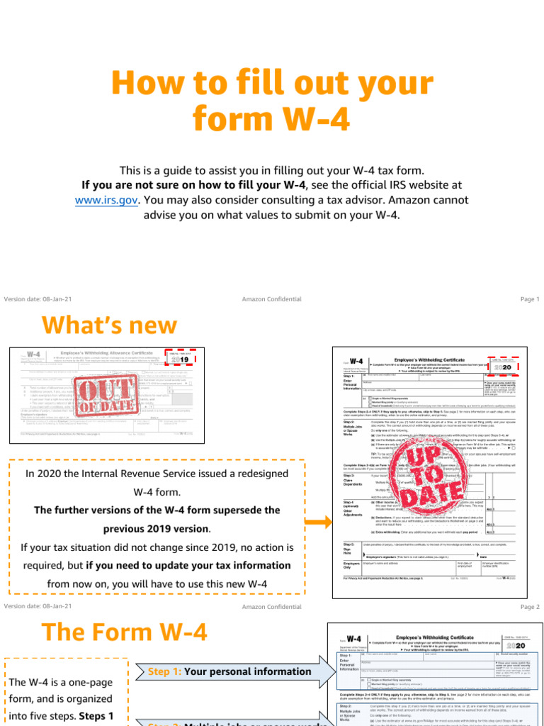 04_How_to_fill_out_your_W-4_2020_form | PDF | Irs Tax Forms | Worksheet