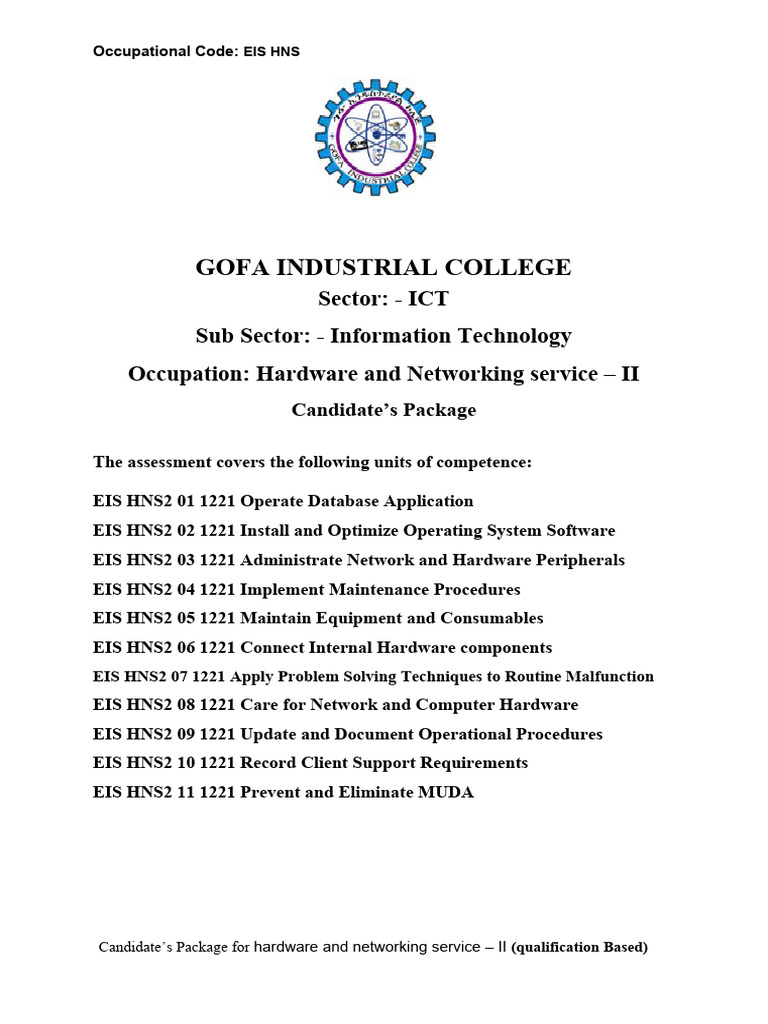 Candidate's Package For IT Support L-2 | PDF | Databases | Personal Computers