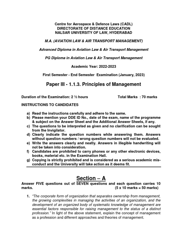 Sem-I-Paper-III-1_1_3_Principles-of-Management_1 | PDF | Motivation ...