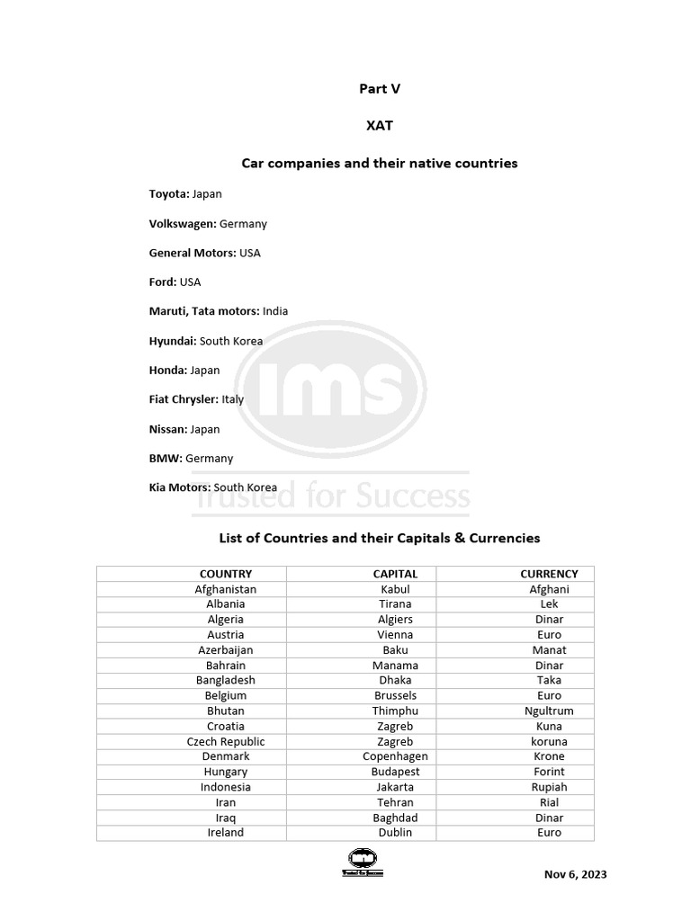 XAT Compendium Part 5 | PDF | Banks | Reserve Bank Of India