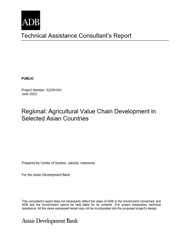 1 Agricultural Value Chain Development in Selected Asian Countries ... 1 Agricultural Value Chain Development in Selected Asian Countries ...