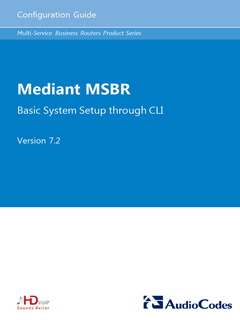 Mediant MSBR CLI Setup Guide | PDF | Command Line Interface | Web Server