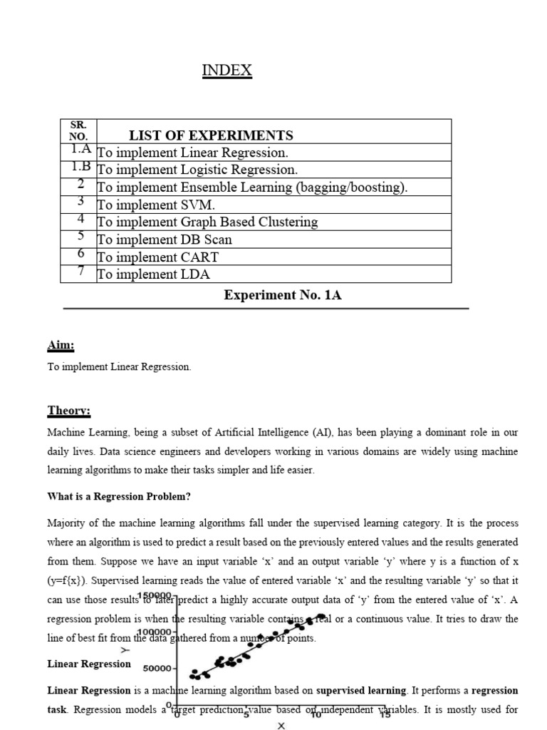 Ml Lab Manual | PDF | Machine Learning | Regression Analysis