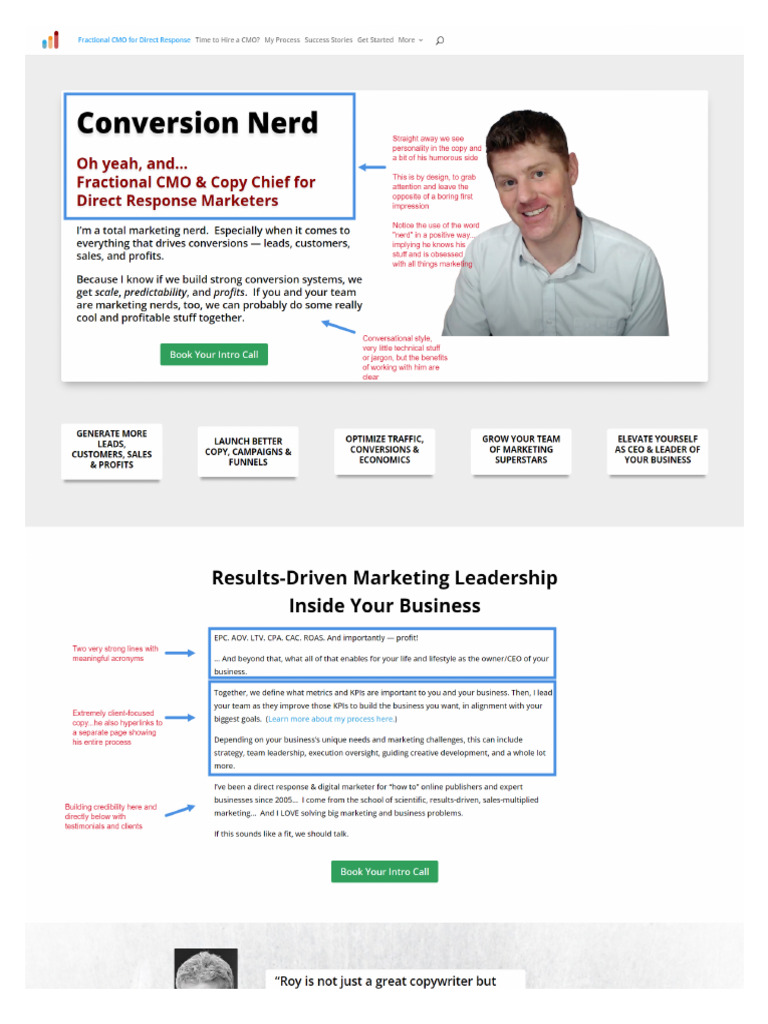 Copy Breakdown - Roy Furr Fractional CMO | PDF