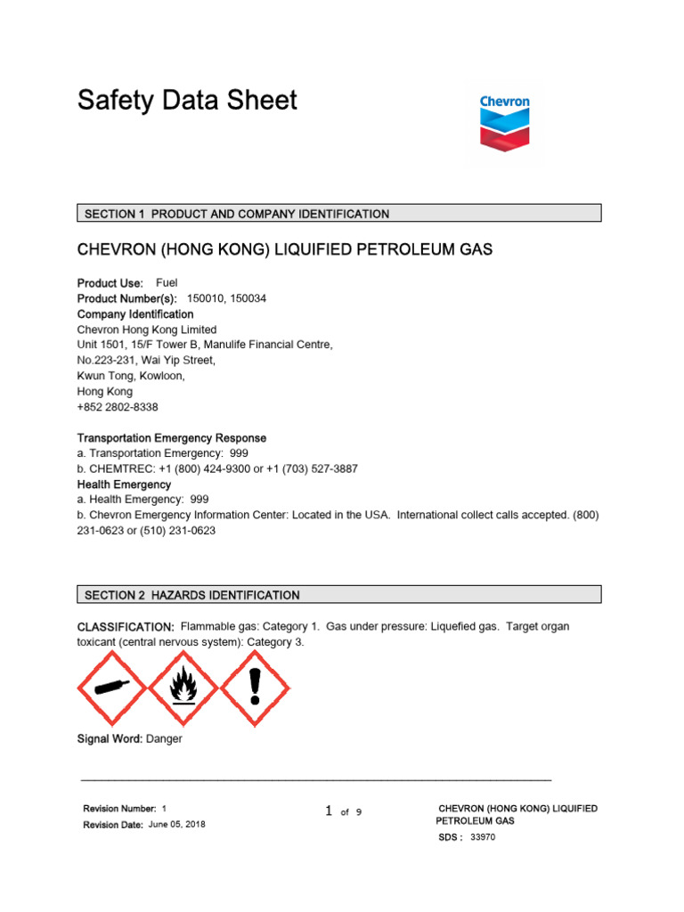 HK Liquified Petroleum Gas 33970 | PDF | Fires | Personal Protective ...