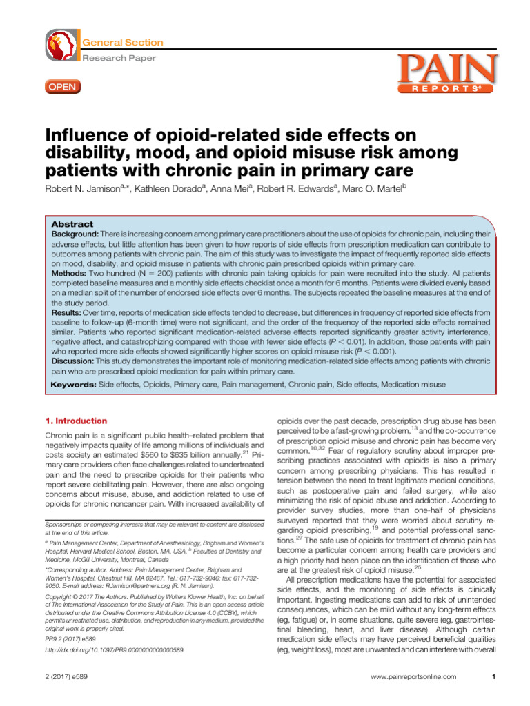 Painreports 2 E589 | PDF | Opioid | Pain