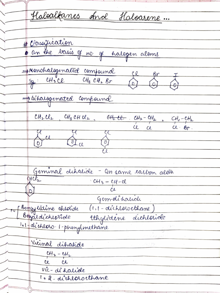 Haloalkene and Haloarene | PDF