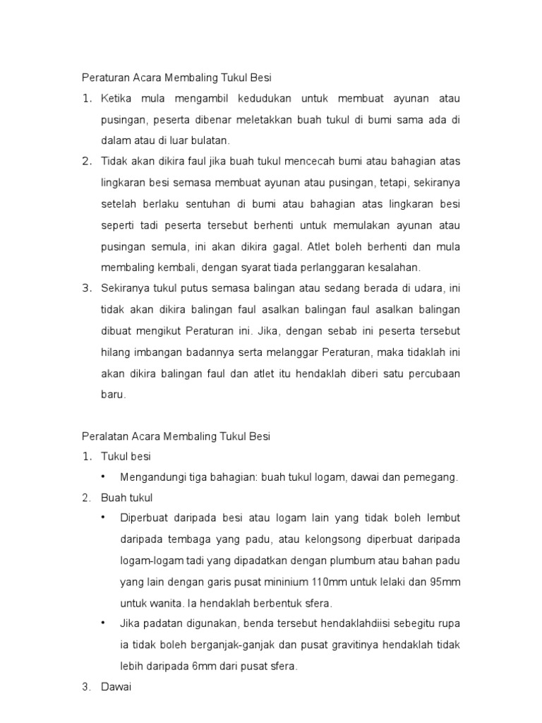 Peraturan Baling Tukul Besi | PDF | Griya & Taman