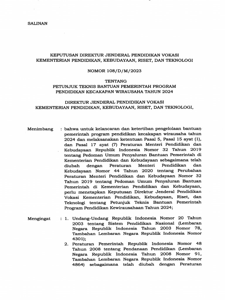 Juknis PKW 2024 | PDF