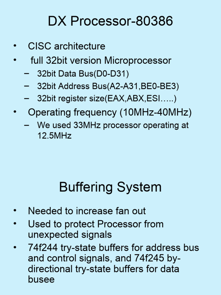80386-DX Processor | PDF