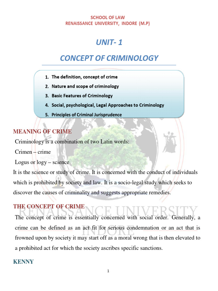 Introduction to Criminology Concepts | PDF | Criminology | Crimes