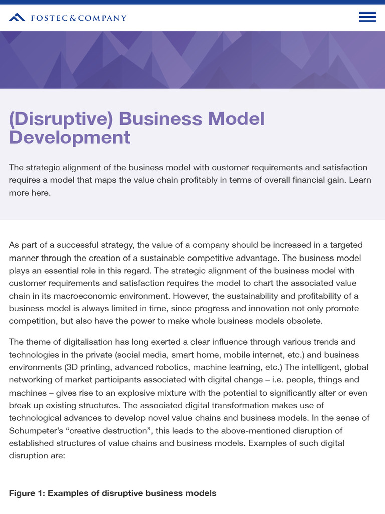 Digital Disruption in Business Models | PDF | Business Model ...