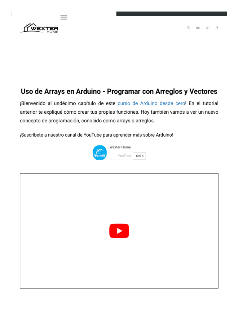 Uso de Arrays en Arduino - Programar con Arreglos y Vectores | PDF | Informática | Programación ...