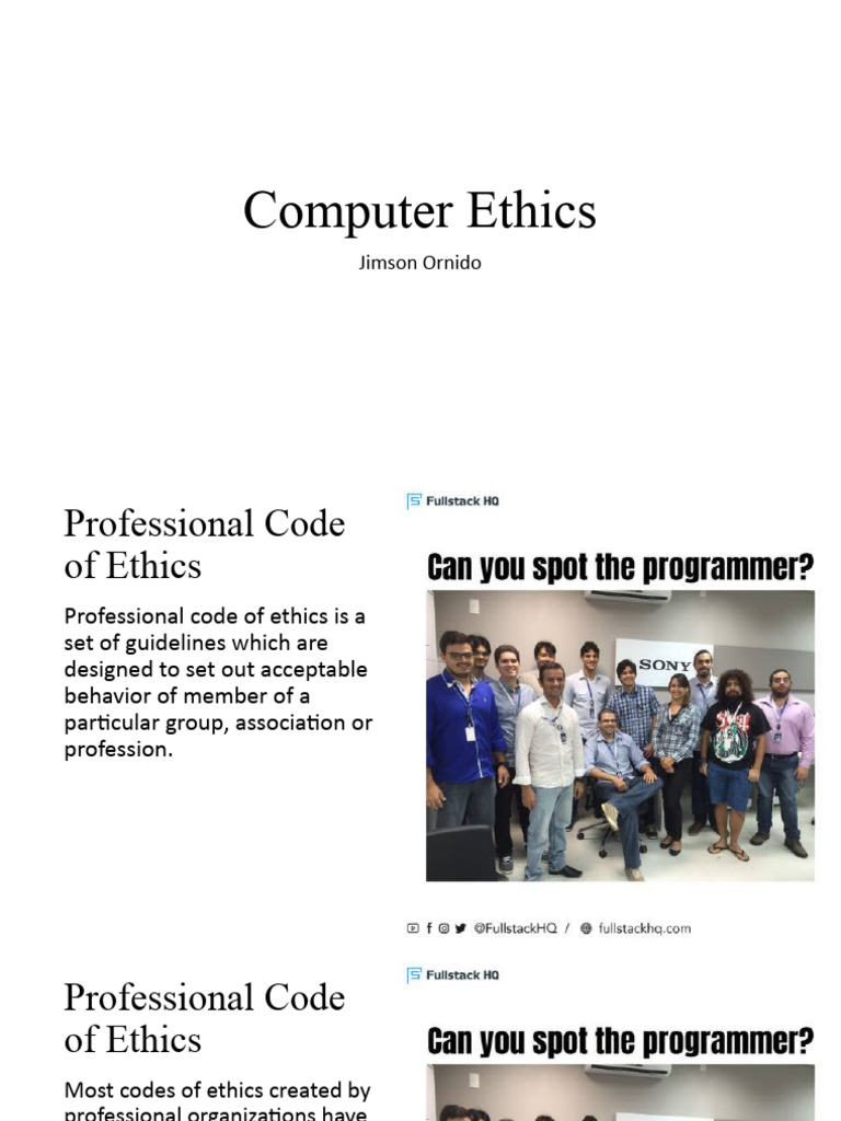 Chapter II-Computer Ethics | PDF | Ten Commandments