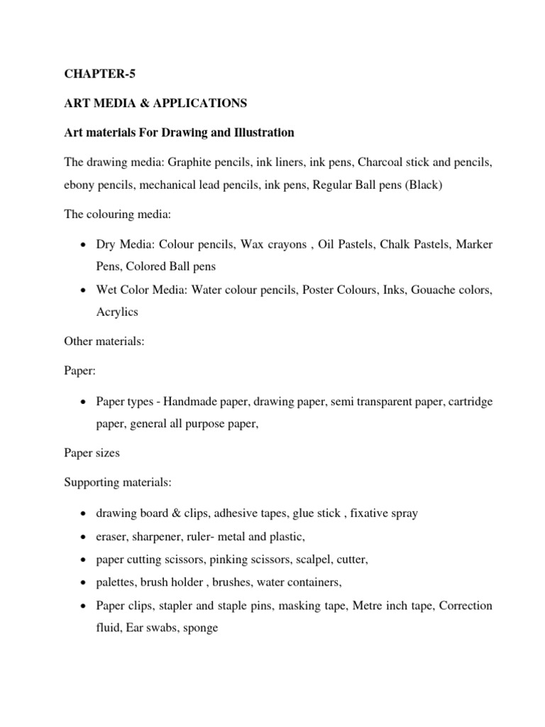 Chapter 4 FFD | PDF | Pencil | Acrylic Paint