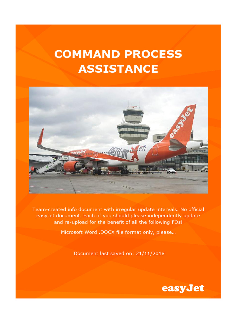 Command Process Assistance Easyjet | PDF