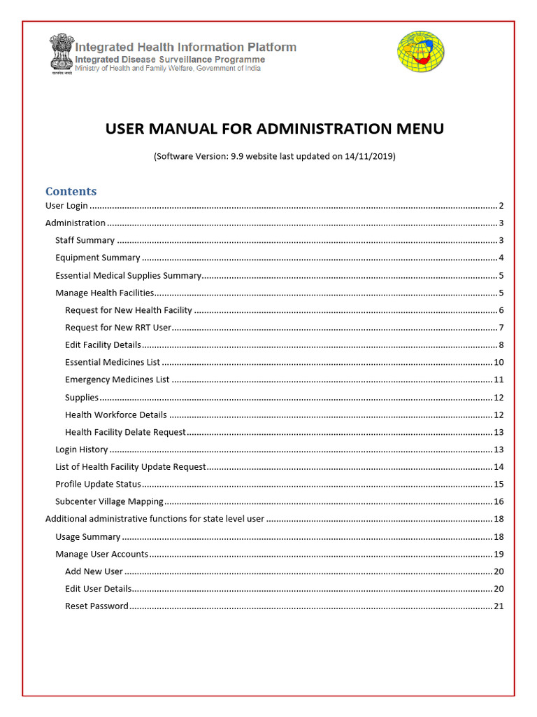 IHIP Administration User Manual | PDF | Screenshot | Button (Computing)