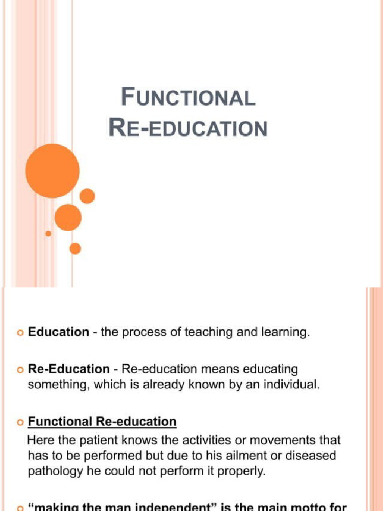 Functional Reeducation | PDF