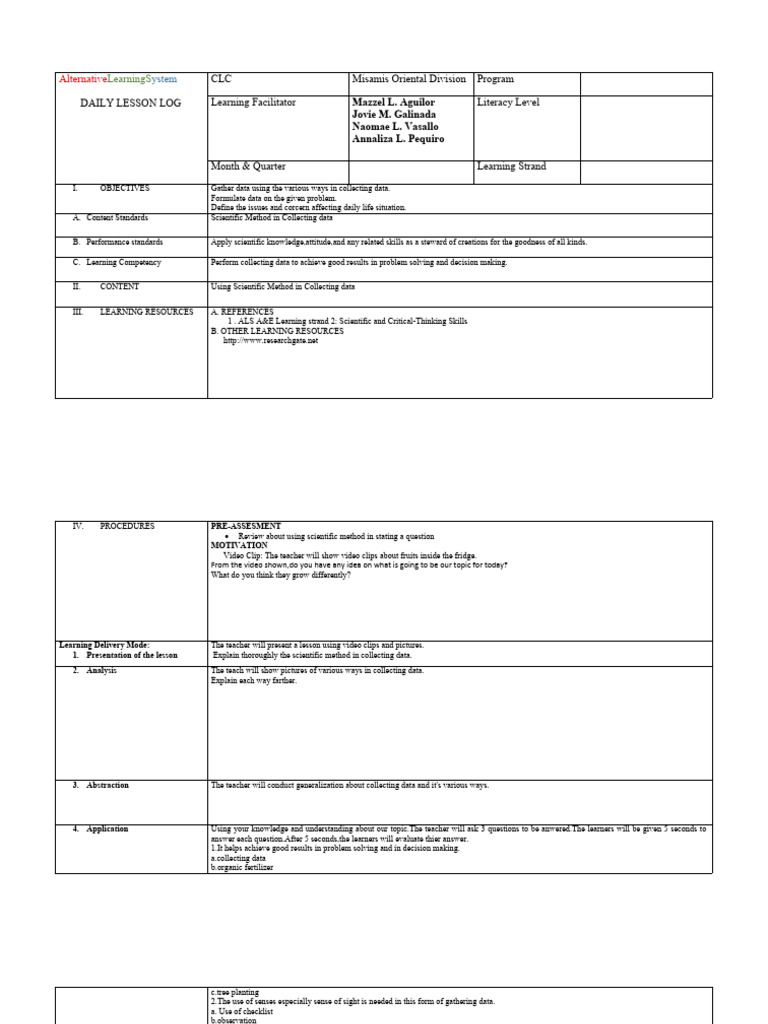 GROUP-4_DLL | PDF | Learning | Critical Thinking