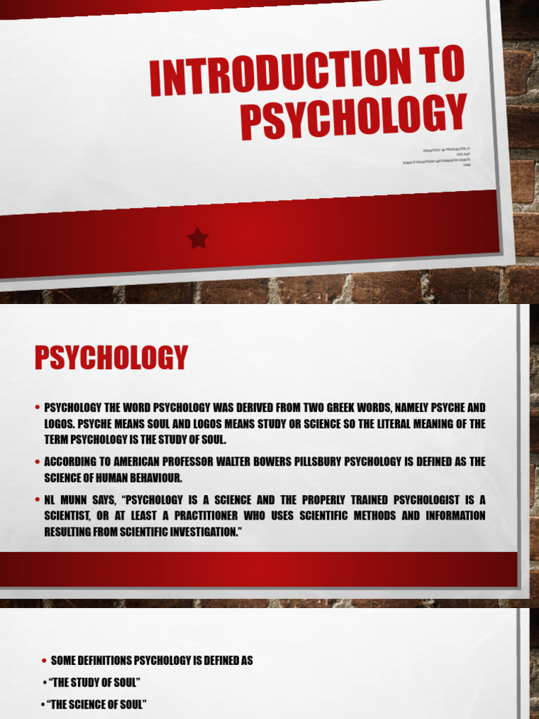 Introduction To Psychology | PDF | Psychology | Cognition