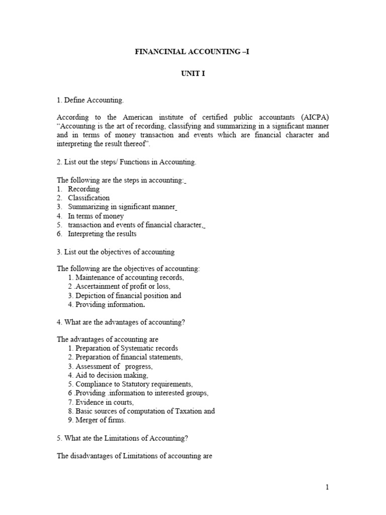 Basics of Financial Accounting | PDF | Debits And Credits | Depreciation