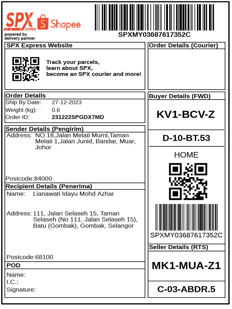 Air Waybill-84 | PDF