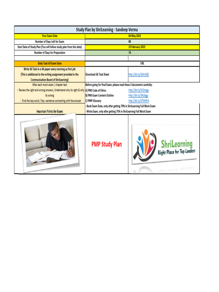 PMP 2023 Course - Customized Study Plan - New | PDF | Project ...