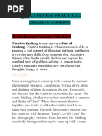 Graham Wallas 4 Stages of Creative Process | PDF | Insight | Creativity