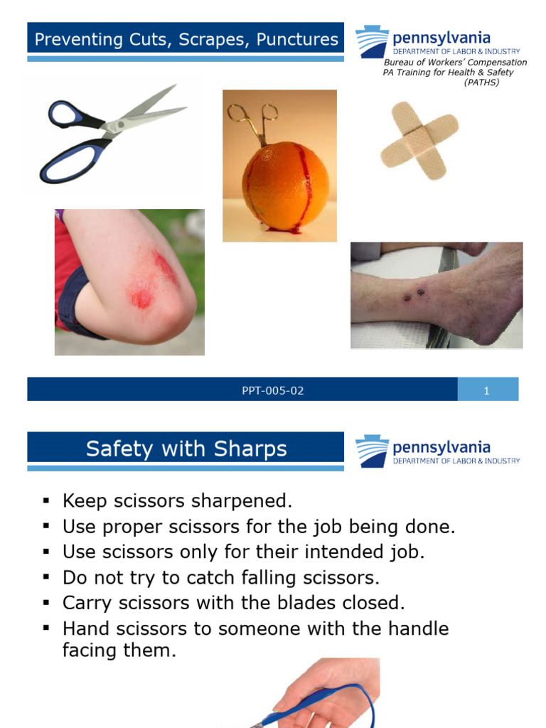 Preventing Cuts Scrapes Punctures | PDF | Wound | Knife