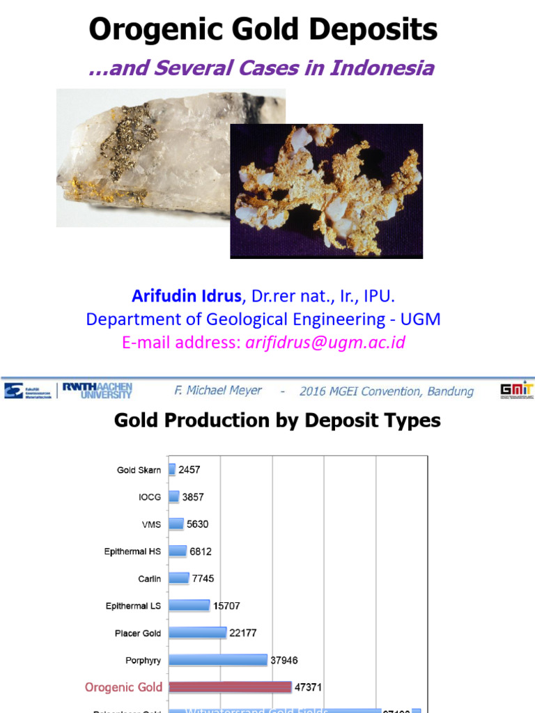 Orogenic Gold Deposits Pdf Sedimentary Rock Geology