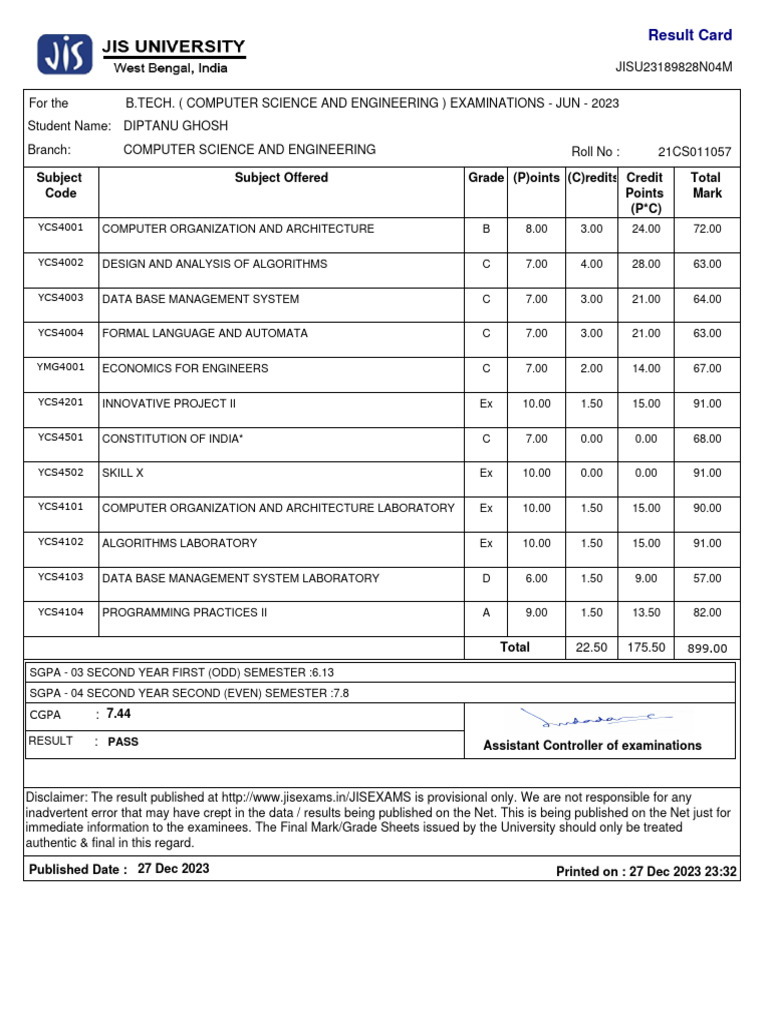 R PP View Result Student 001 | PDF | Computer Science | Information ...
