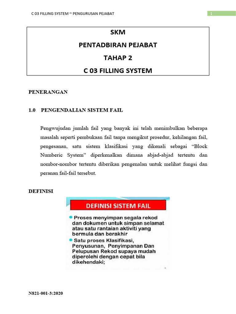 C 03 SKM Peng Pejabat Sistem Fail | PDF