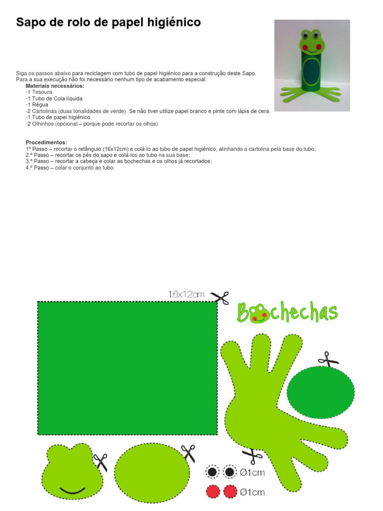 Sapo de Rolo de Papel Higiénico | PDF