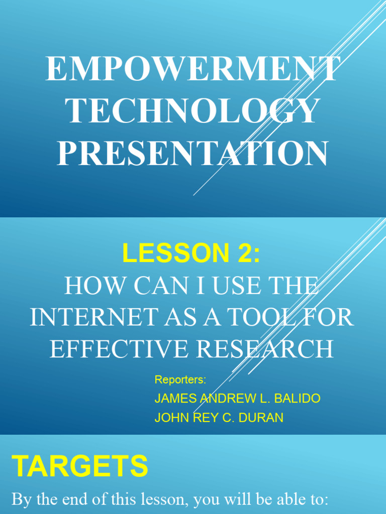 E-Tech Lesson 2 | PDF | Internet | Digital Library