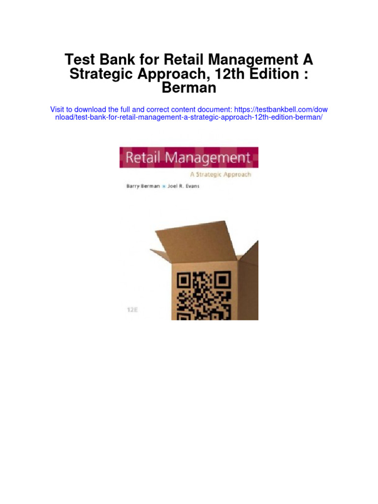 Instant Download Test Bank For Retail Management A Strategic Approach ...