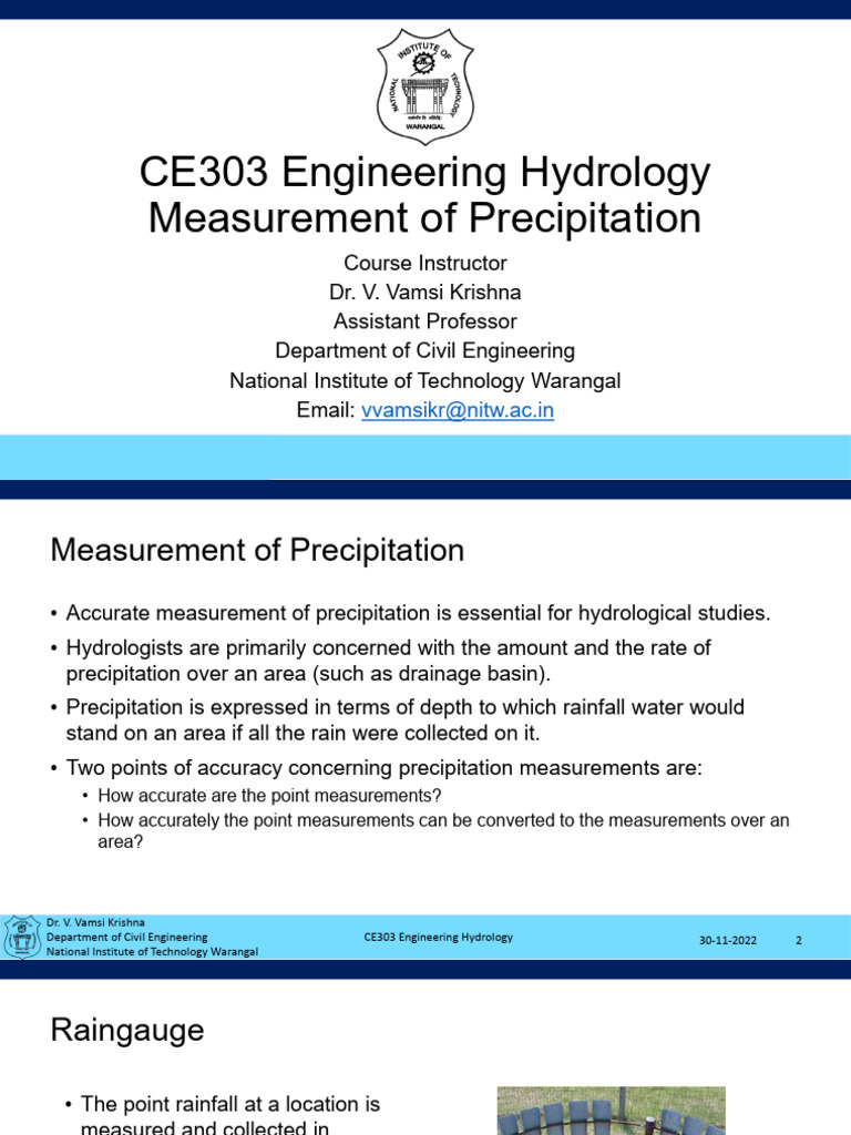 3 CE303 Measurement of Precipitation | PDF | Hydrology | Applied And ...
