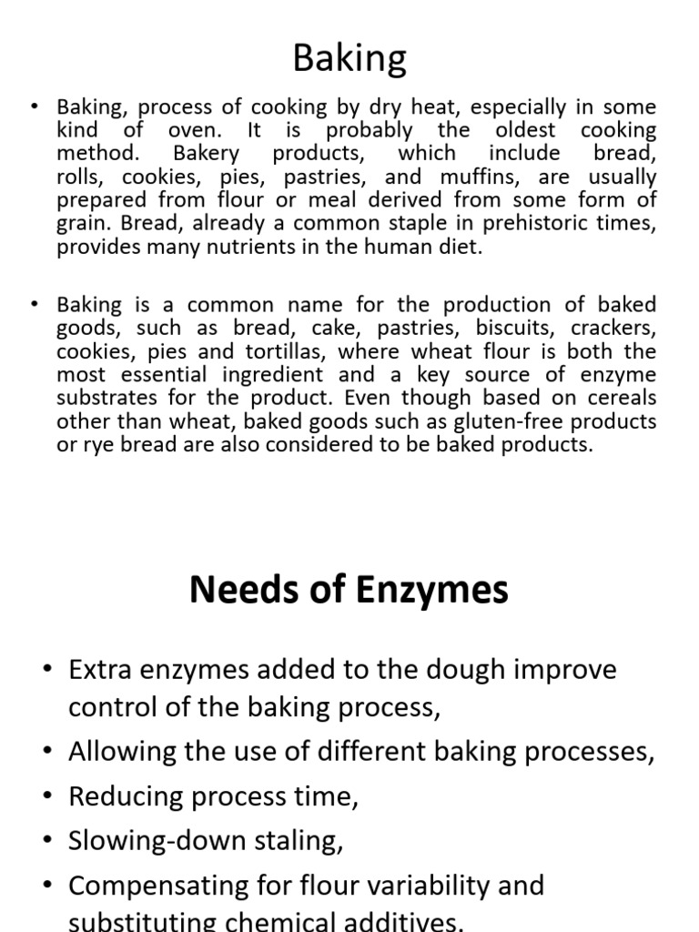 The Role of Enzymes in Baking | PDF | Breads | Baking