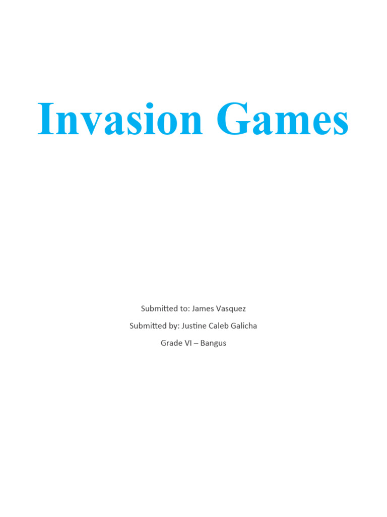 Invasion Games | PDF