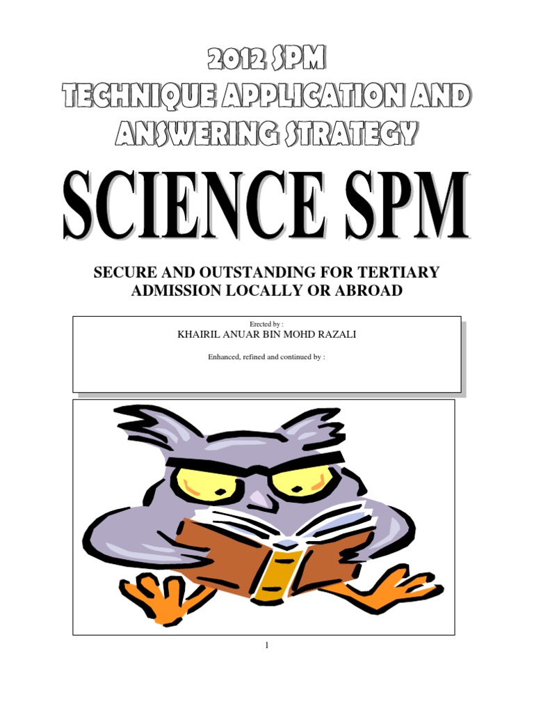 SPM Science Paper 1 Exam Guide | PDF | Lens (Optics) | Experiment