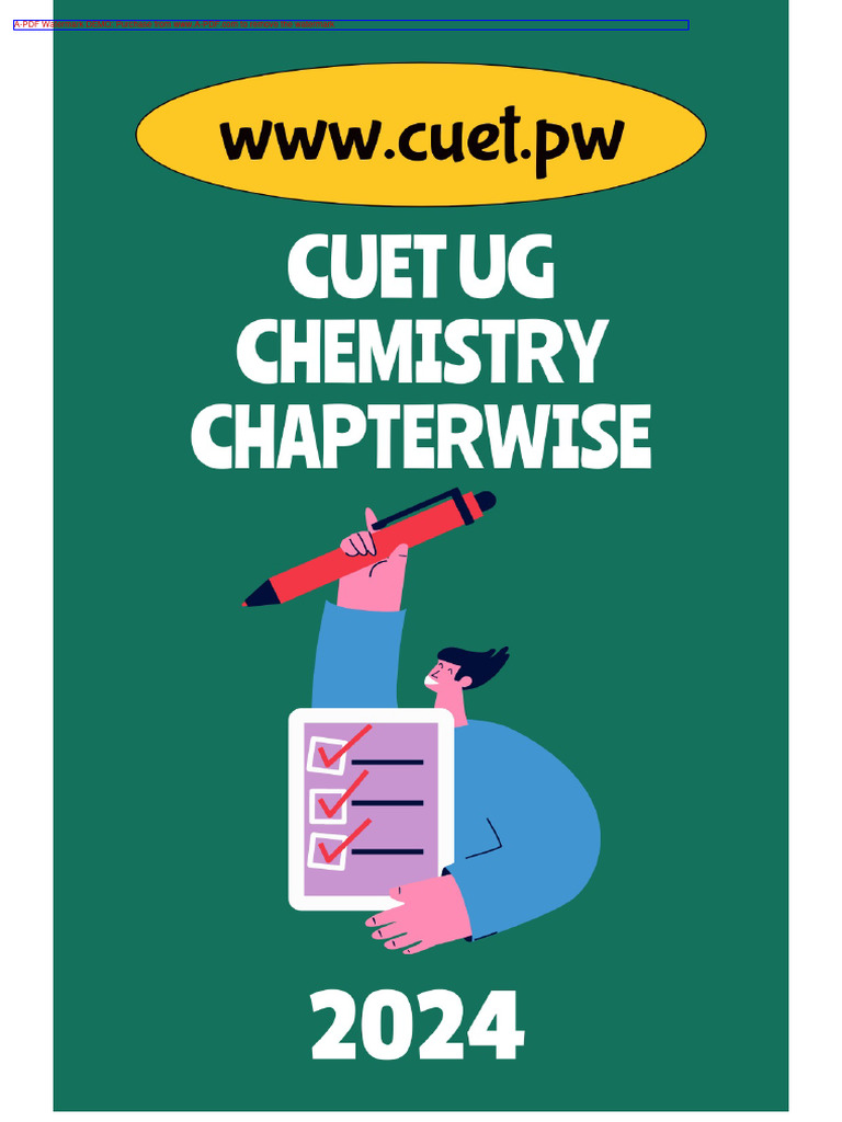 CUET Chemistry 2024 Question Bank ChapterWise | PDF | Teaching Methods ...