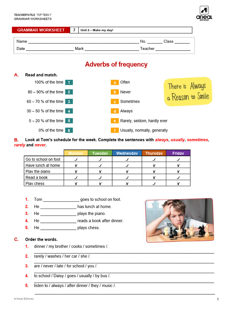 Ae tt721 Grammar Worksheet 7 | PDF