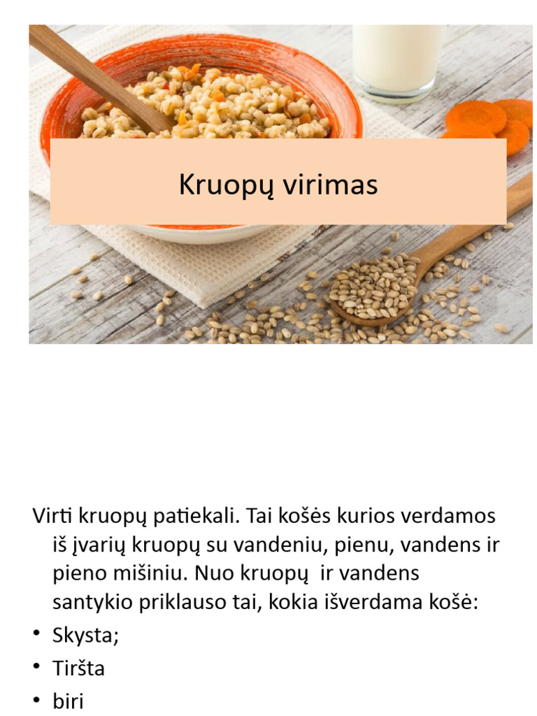 Kruopų Virimas | PDF