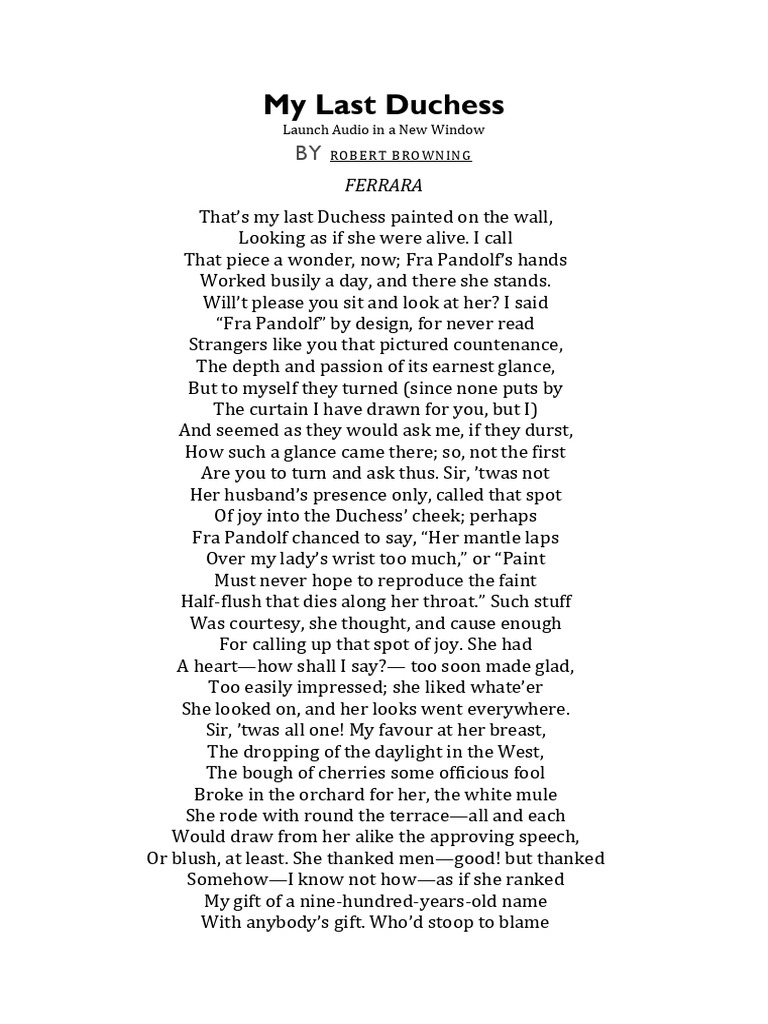 My Last Duchess | PDF