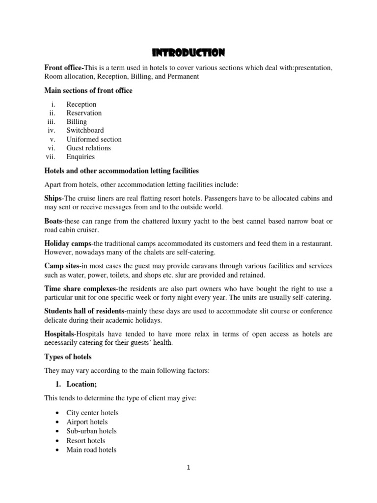 Hotel Front Office & Communication Guide | PDF | Mail | Fax